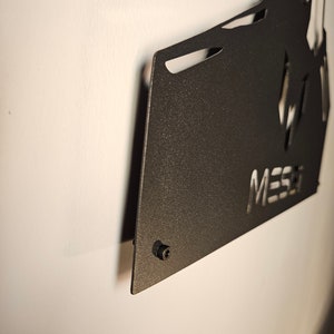 Lionel Messi Metal Wall Art, Laser Cut Metal Sign, Metal Wall Hanging ...