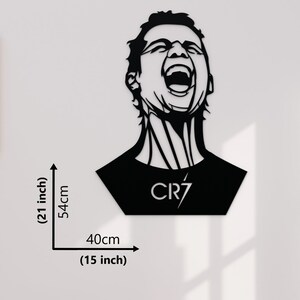 Cristiano Ronaldo Metal Wall Art, Laser Cut Metal Sign, Metal Wall ...