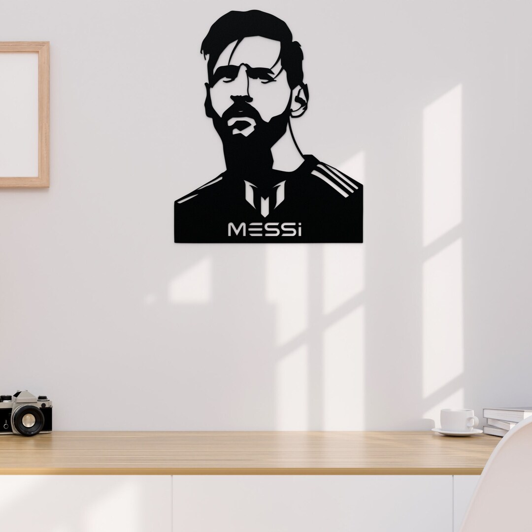 Lionel Messi Metal Wall Art, Laser Cut Metal Sign, Metal Wall Hanging ...