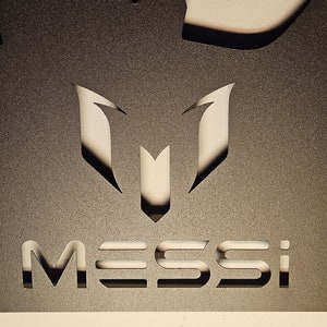 Lionel Messi Metal Wall Art, Laser Cut Metal Sign, Metal Wall Hanging ...