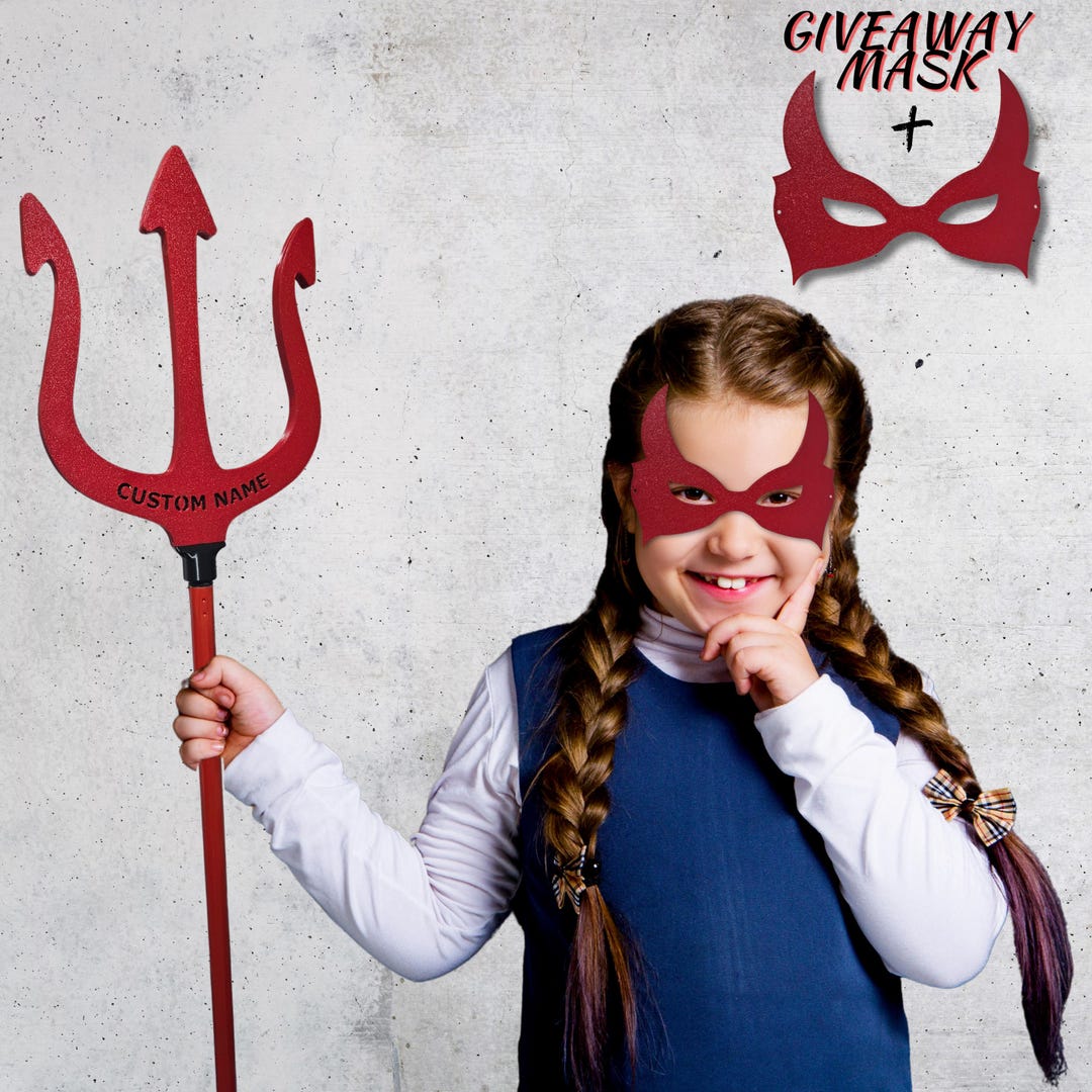 Customizable Devil Trident for Kids, Halloween Party, Trident ...