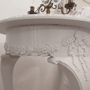 Antique French Barbola Ribbons Garlands Swags Painted Tableno FREE ...