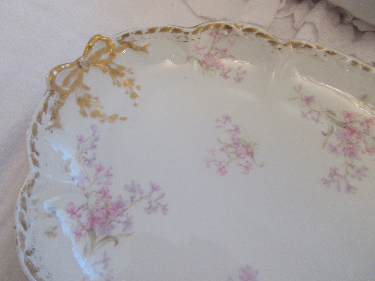 Antique X-large Limoges France Display Tray With Bow Handles - Etsy