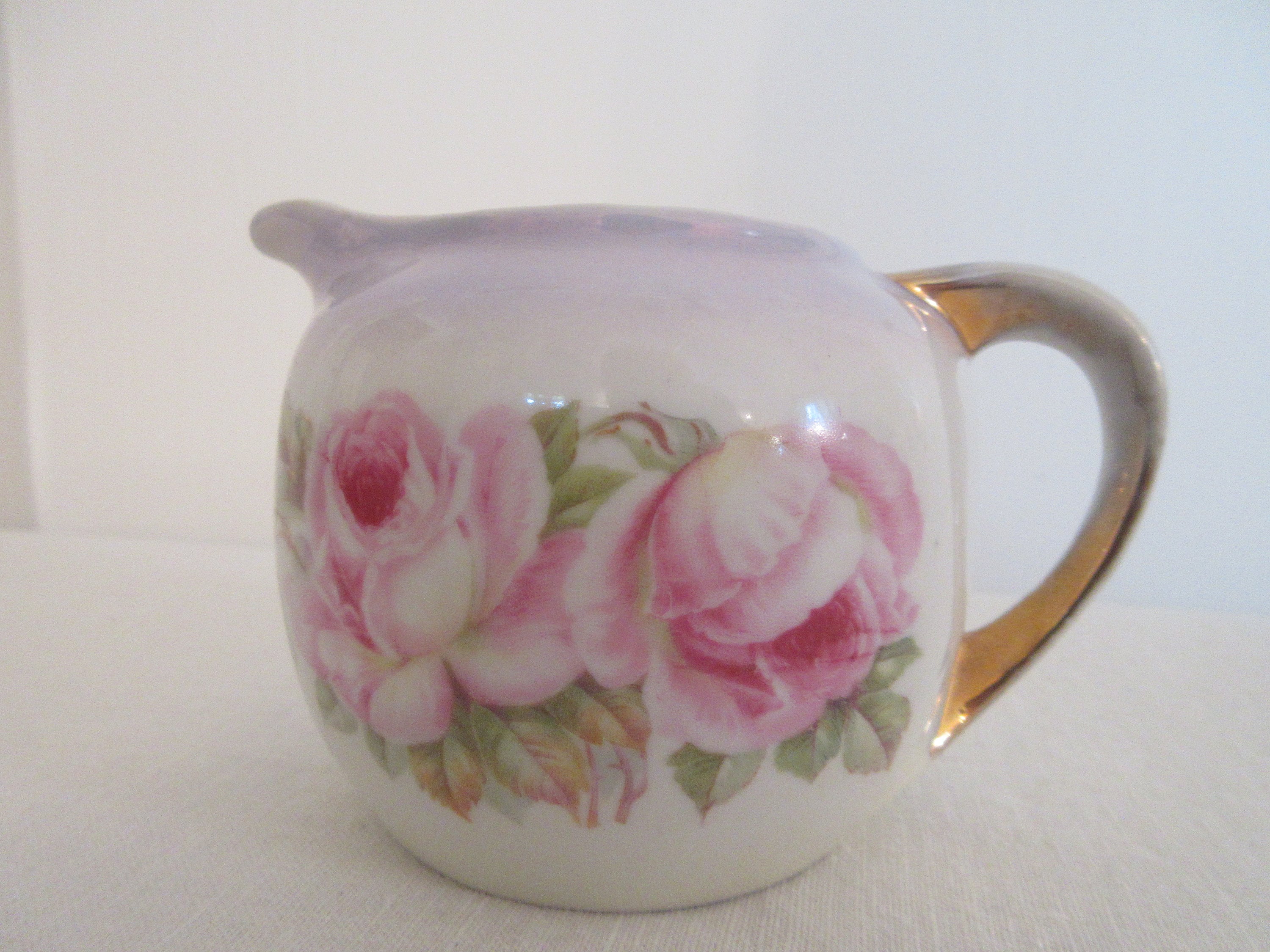 Pink Roses Vintage Cream Pitcher - Etsy