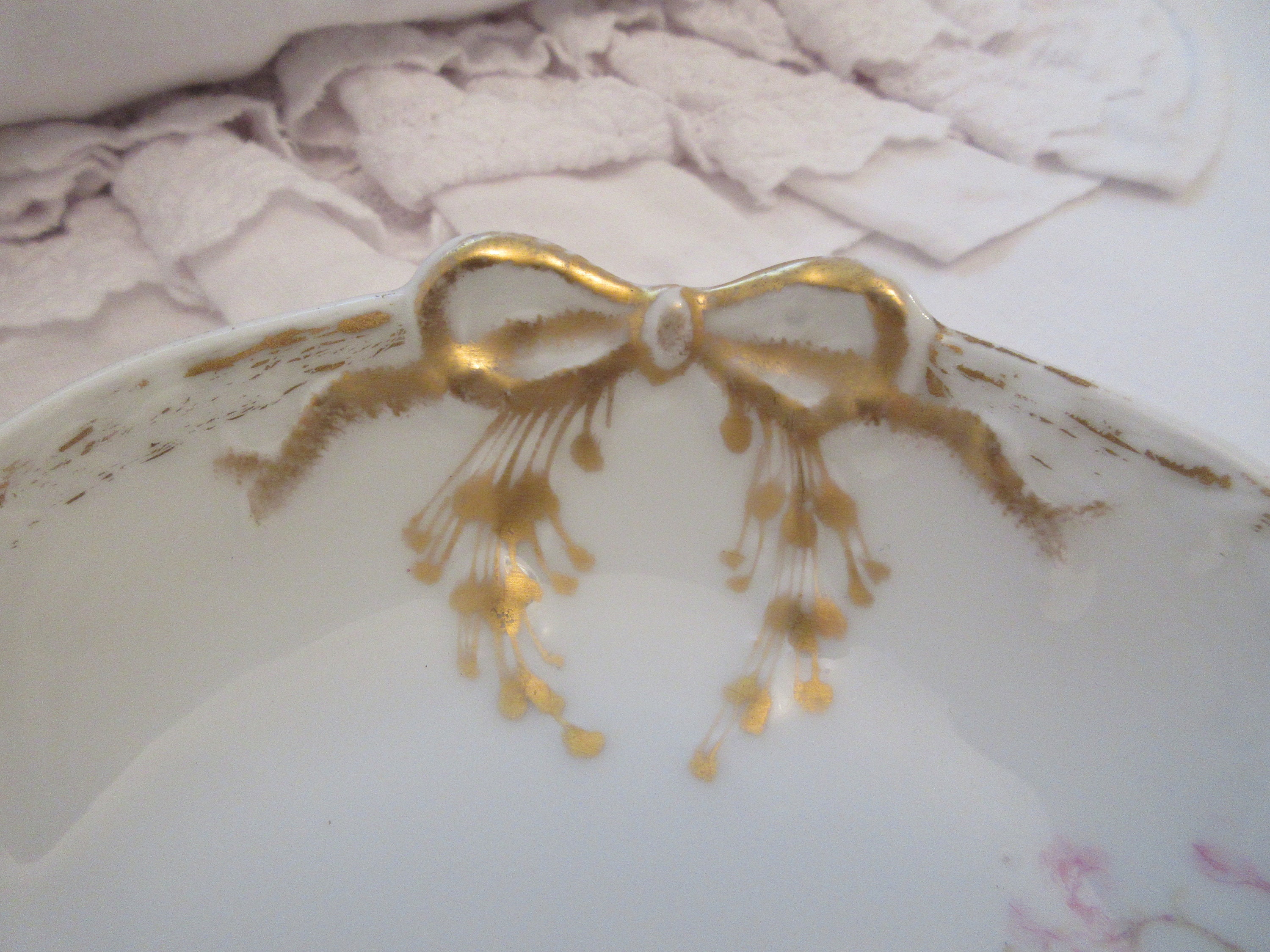 Antique X-large Limoges France Display Tray With Bow Handles - Etsy