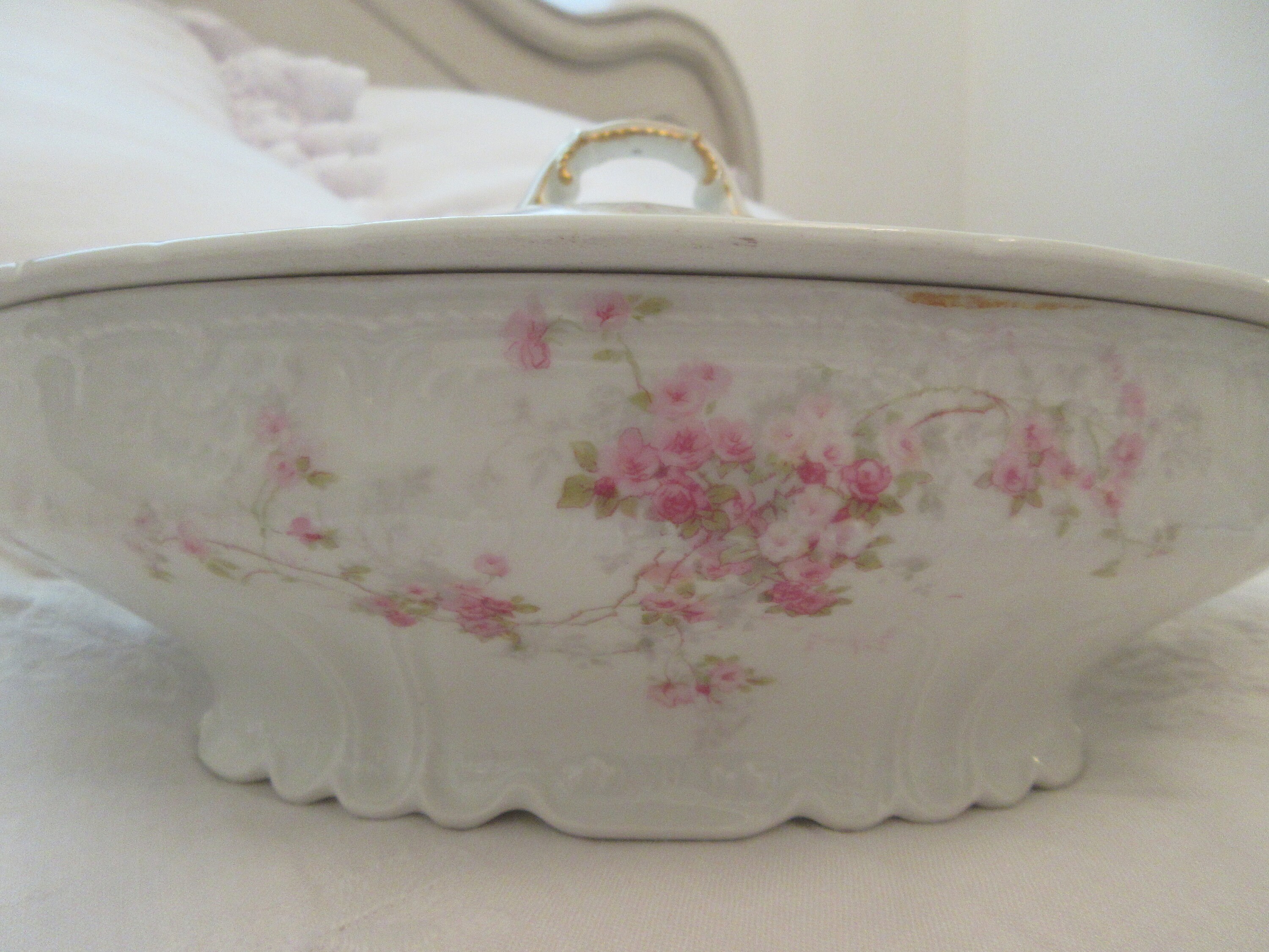 Antique Limoges France Pink Roses Display Covered Dish - Etsy