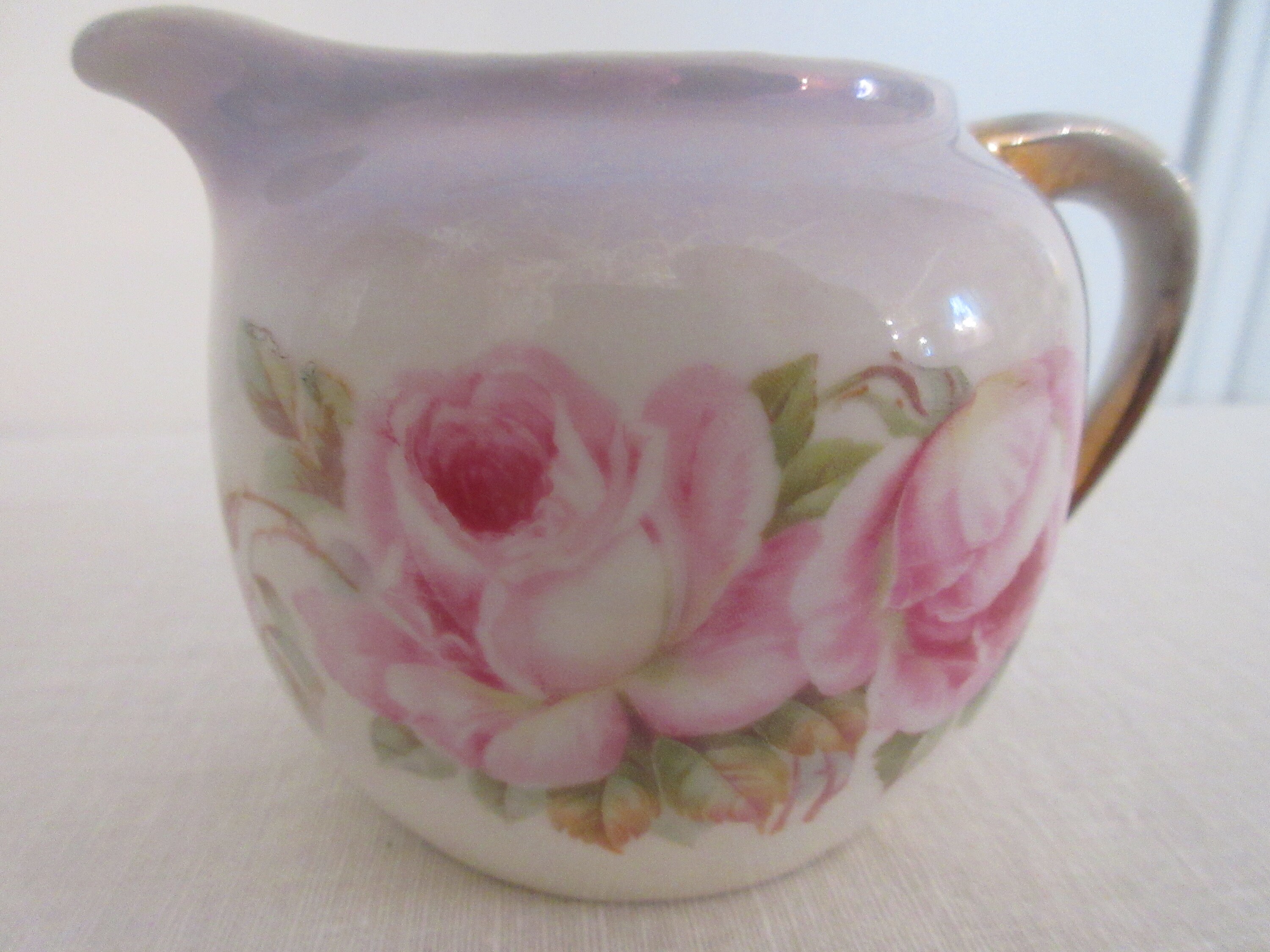 Pink Roses Vintage Cream Pitcher - Etsy