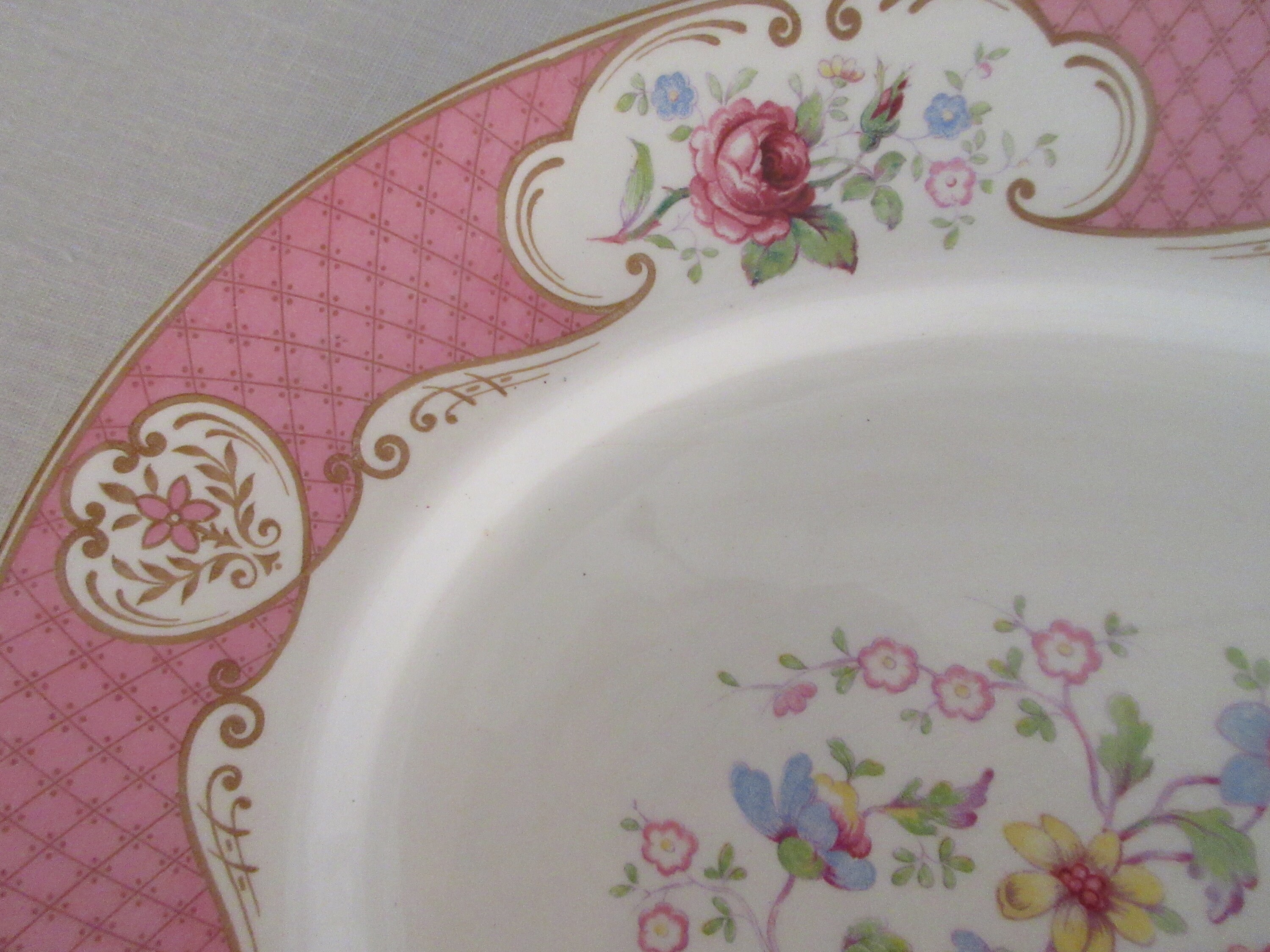Myott England Large Pink Vintage Platter Roses - Etsy
