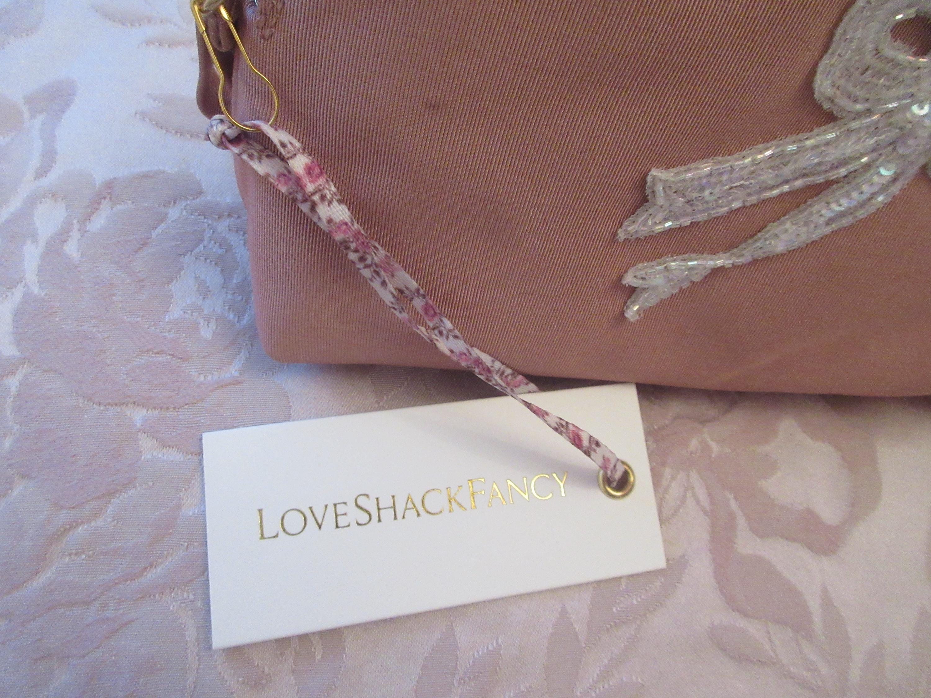 NWT Love Shack Fancy X Le Lion Pink Sequin Bow Pouch Bag - Etsy
