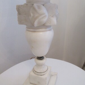 Antique Alabaster Carved Roses Lamp With Shade - Etsy