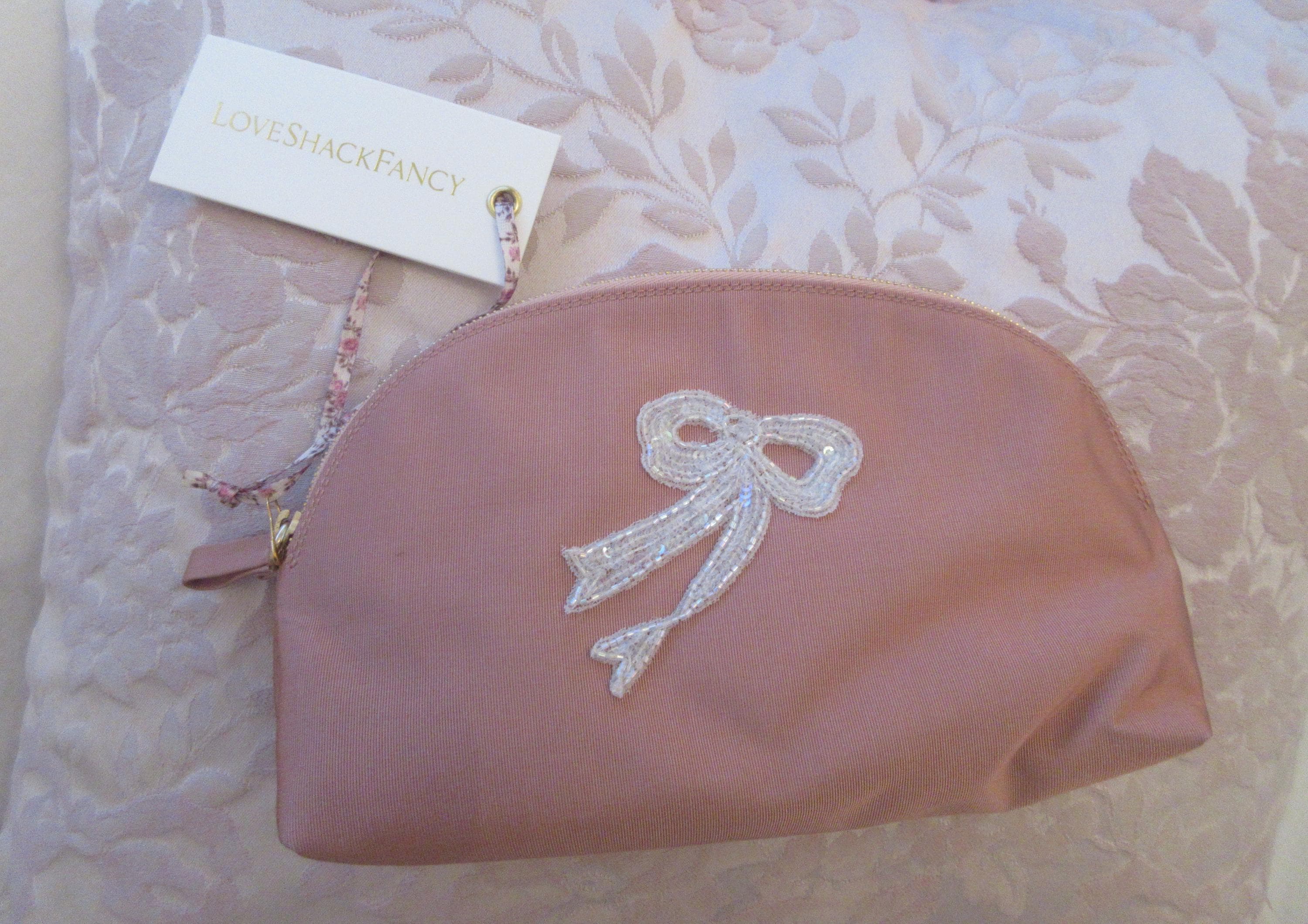 NWT Love Shack Fancy X Le Lion Pink Sequin Bow Pouch Bag - Etsy