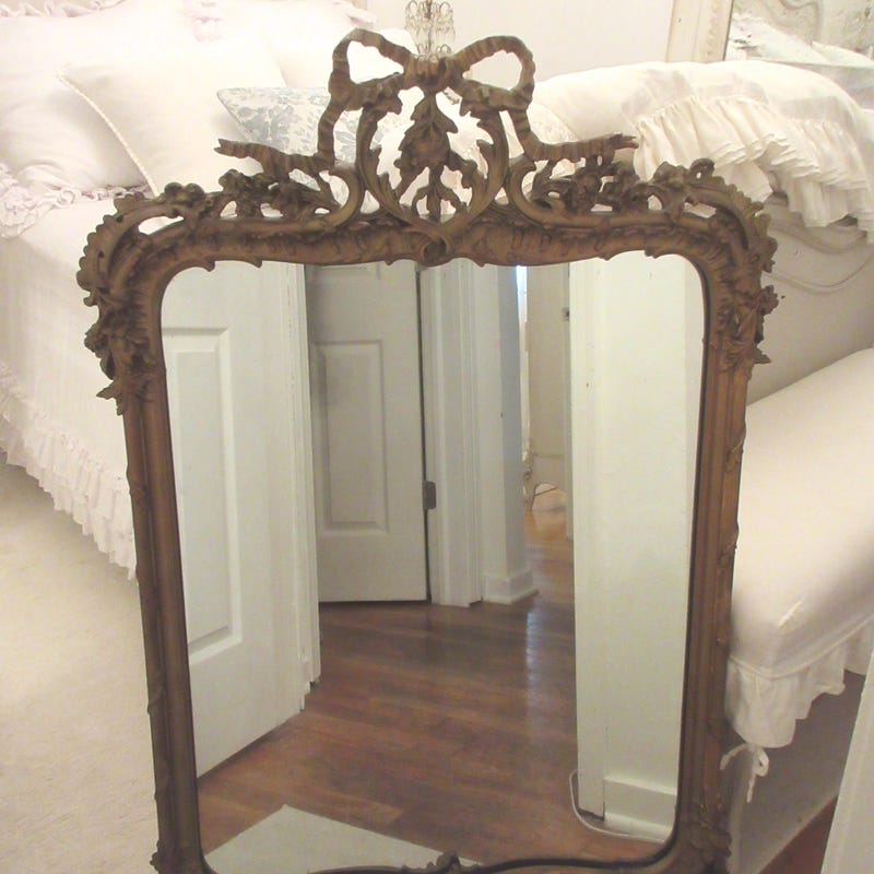 Antique French Bow Mirror - Etsy