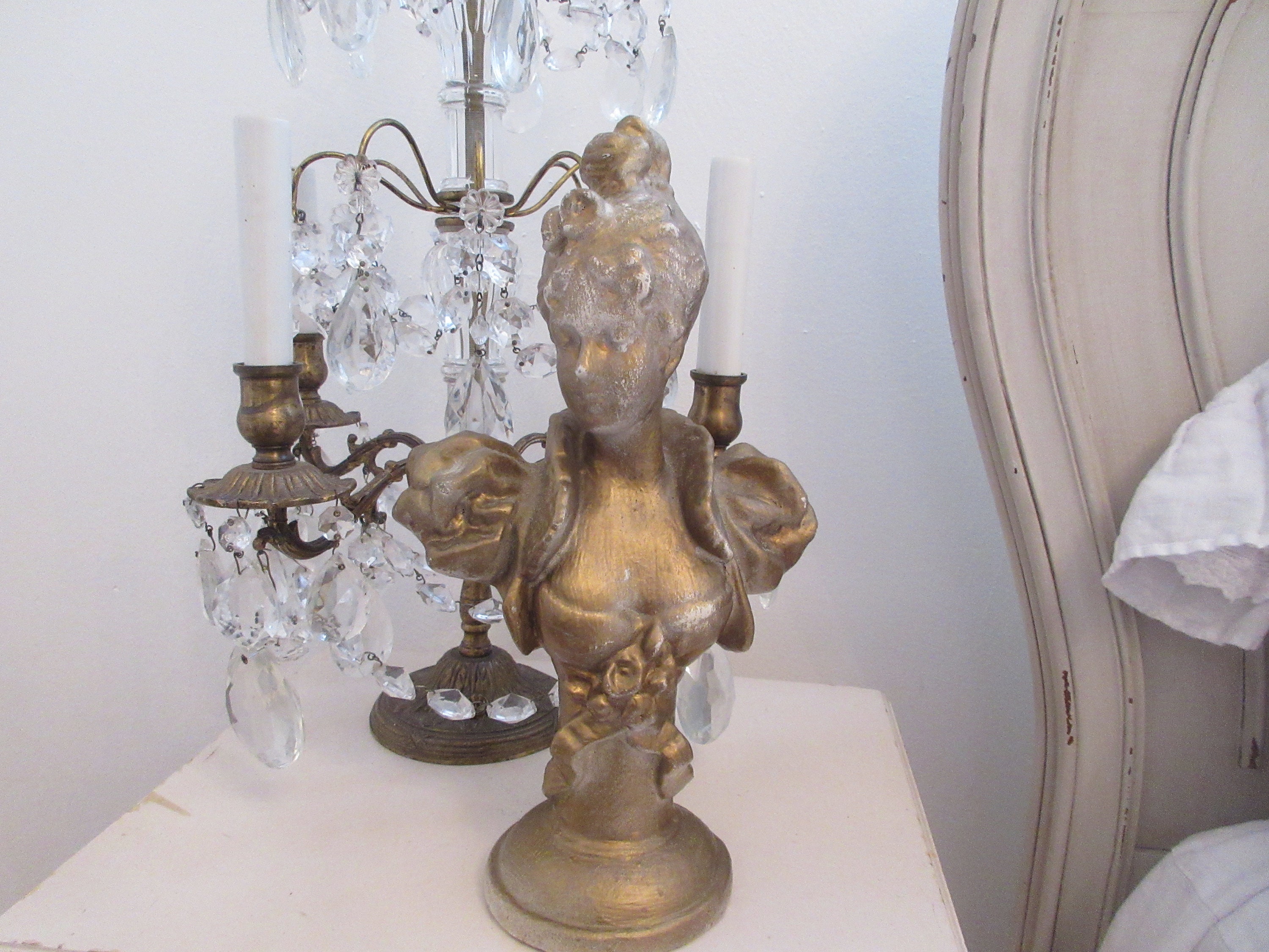 Vintage French Lady Gilded Marie Antoinette Statue - Etsy