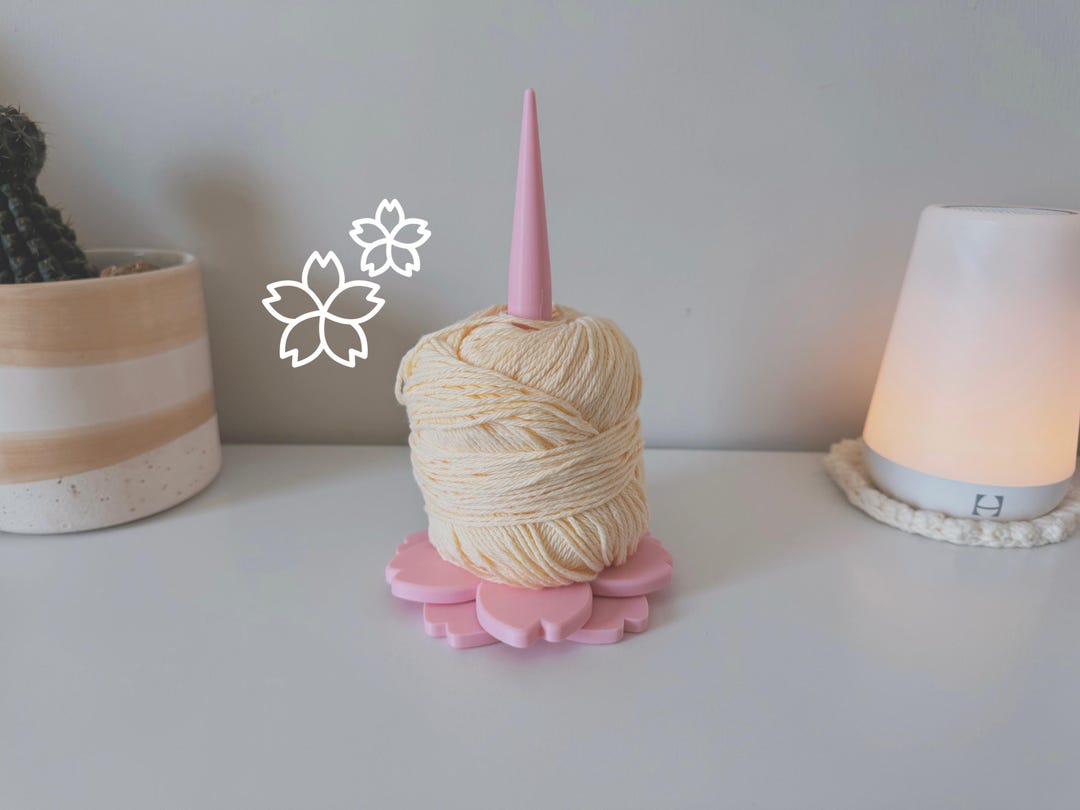 Sakura Yarn Spinner: 3D Printed Crochet Yarn Holder - Etsy