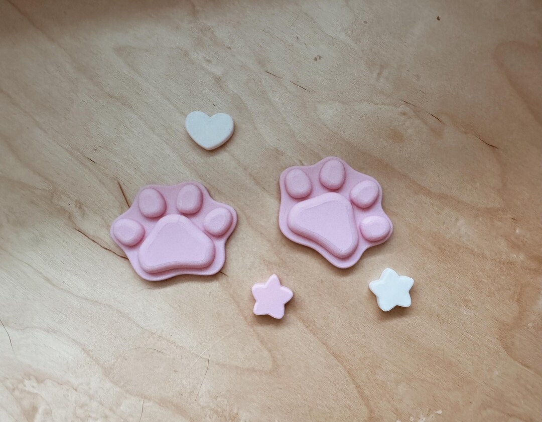 Cat Paw Print Magnet Set | Cute Prints | Kawaii Magnets - Etsy