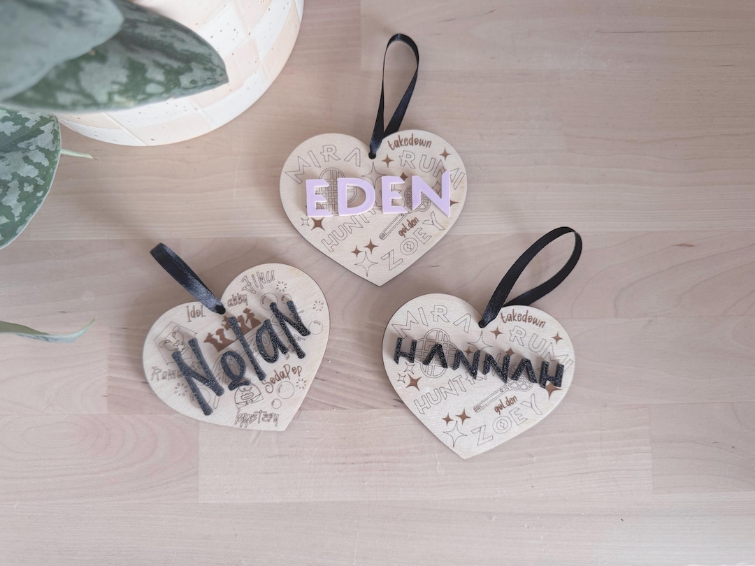 Personalized Fandom Ornament : Huntrix or Saja Boys Custom Name ...