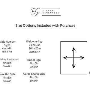 Black Modern Wedding Sign Bundle, Welcome Sign, Table Number Sign ...