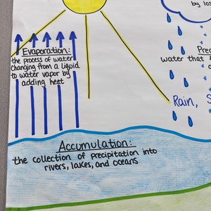 Water Cycle Anchor Chart for Elementary, Middle and High School - Etsy