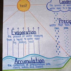 Water Cycle Anchor Chart for Elementary, Middle and High School - Etsy