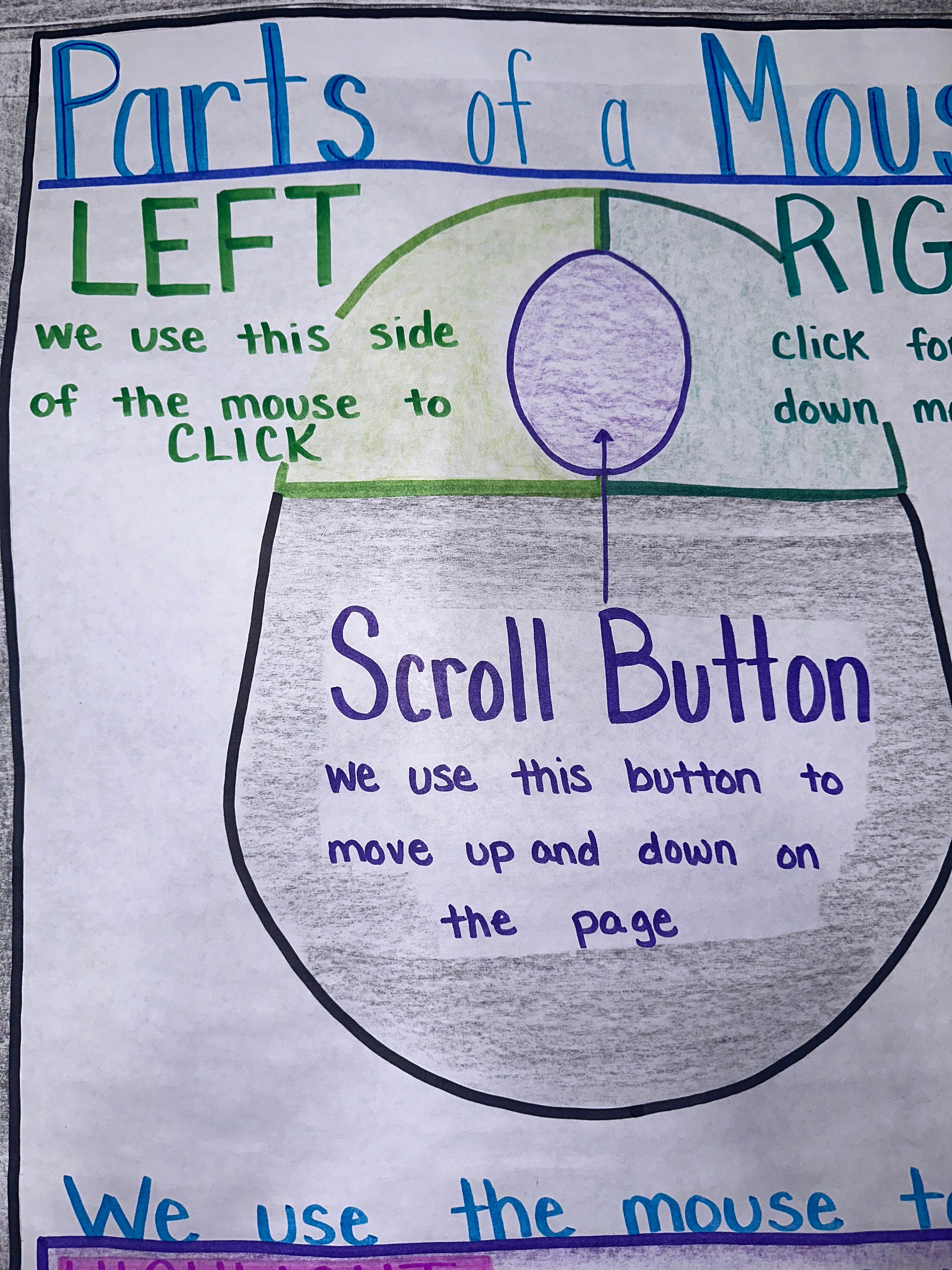 Parts of a Mouse - Technology Anchor Chart for Elementary, Middle and ...