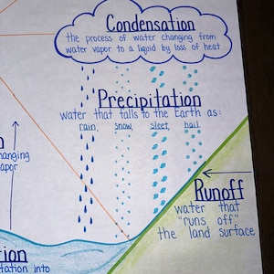 Water Cycle Anchor Chart for Elementary, Middle and High School - Etsy