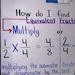 Equivalent Fractions Anchor Chart for Elementary, Middle and High ...