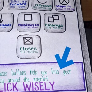 Browser Buttons - Technology Anchor Chart for Elementary, Middle and ...
