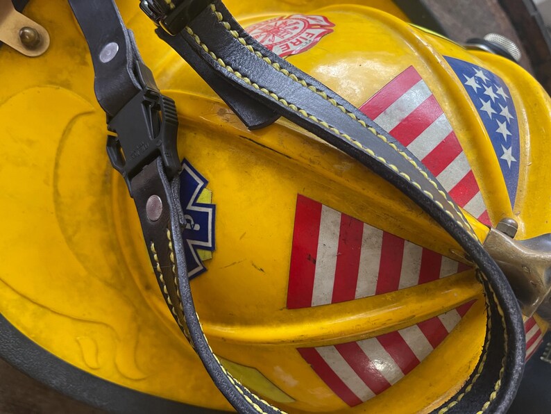 Firefighter Chin Strap - Leather - Etsy