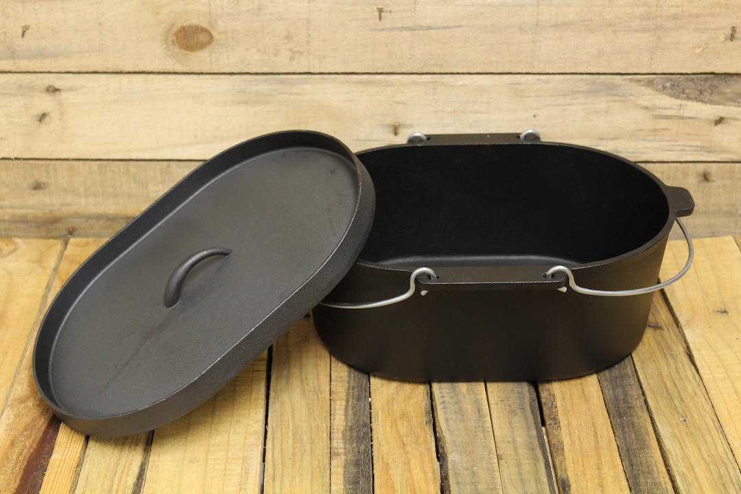 Oval Roaster Cast Iron 10qt. - Etsy