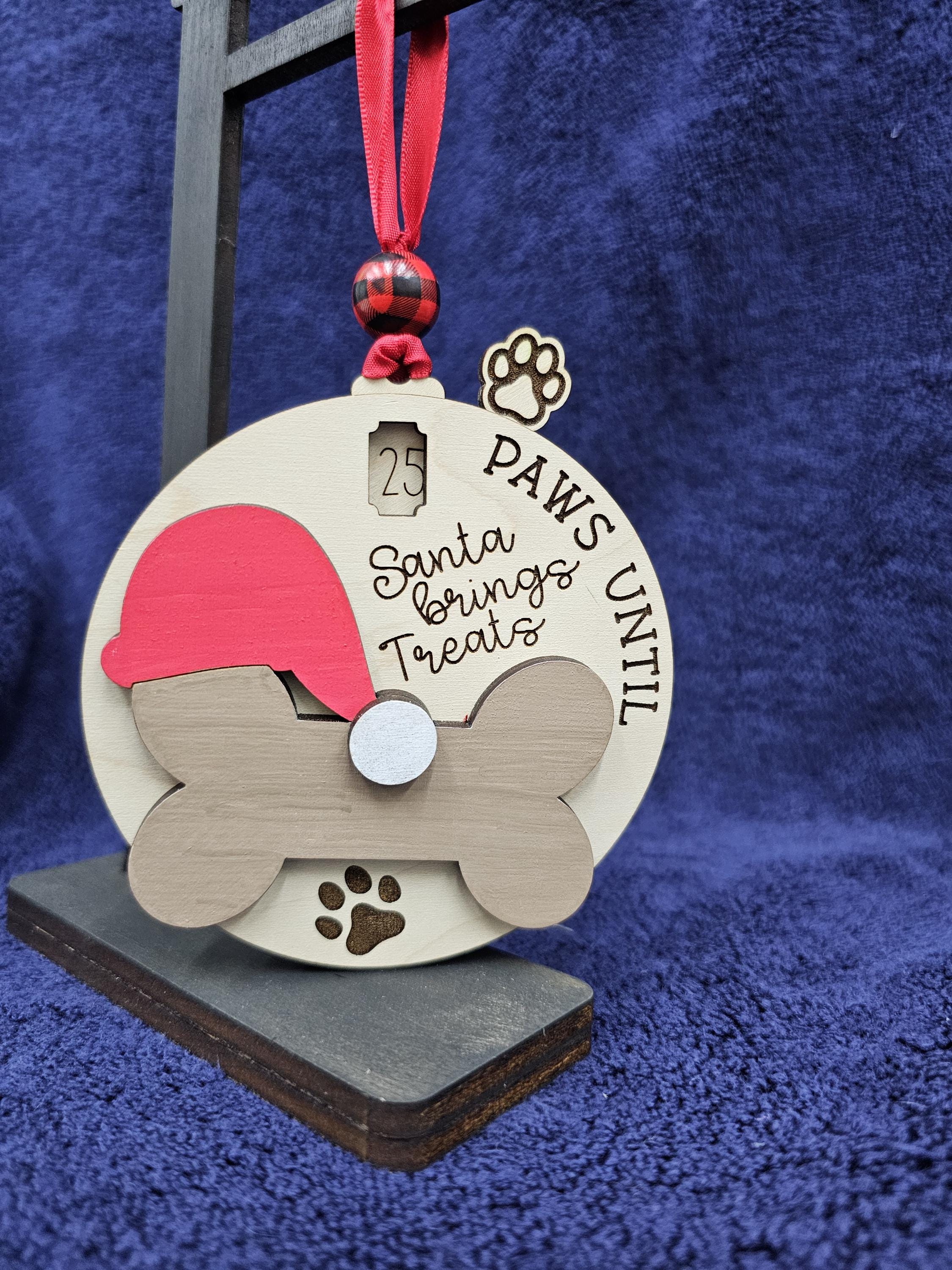 Christmas Countdown Ornament. Dog Bone. Rotate the Center Wheel to ...