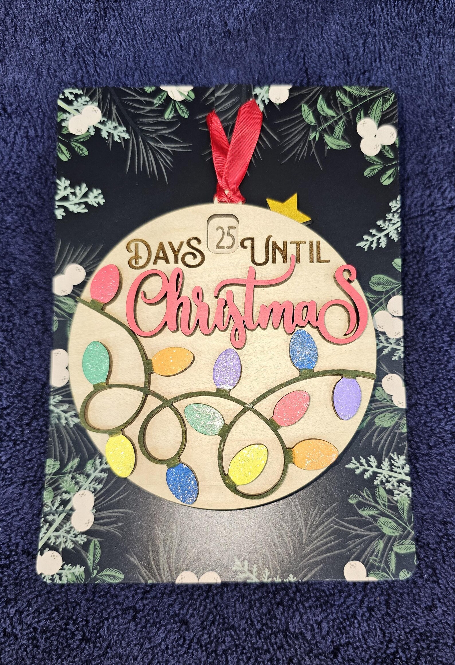 Christmas Countdown Ornament. Christmas Lights. Rotate the Center Wheel ...
