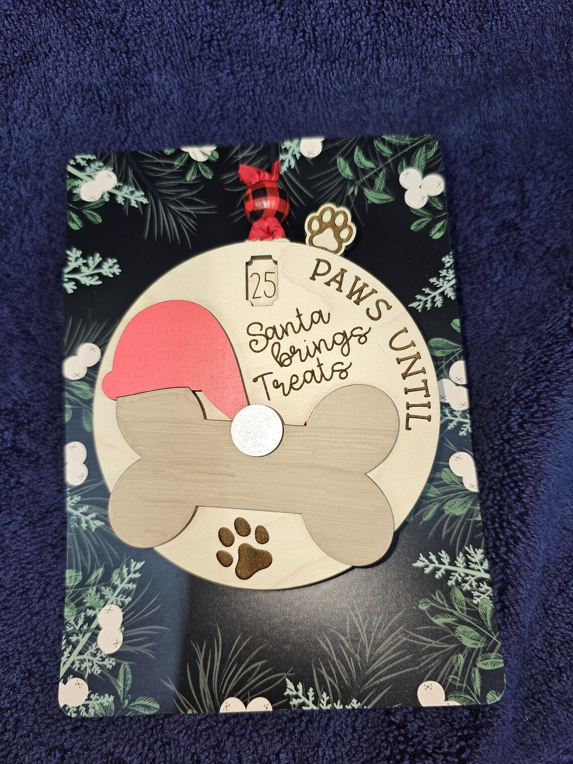 Christmas Countdown Ornament. Dog Bone. Rotate the Center Wheel to ...