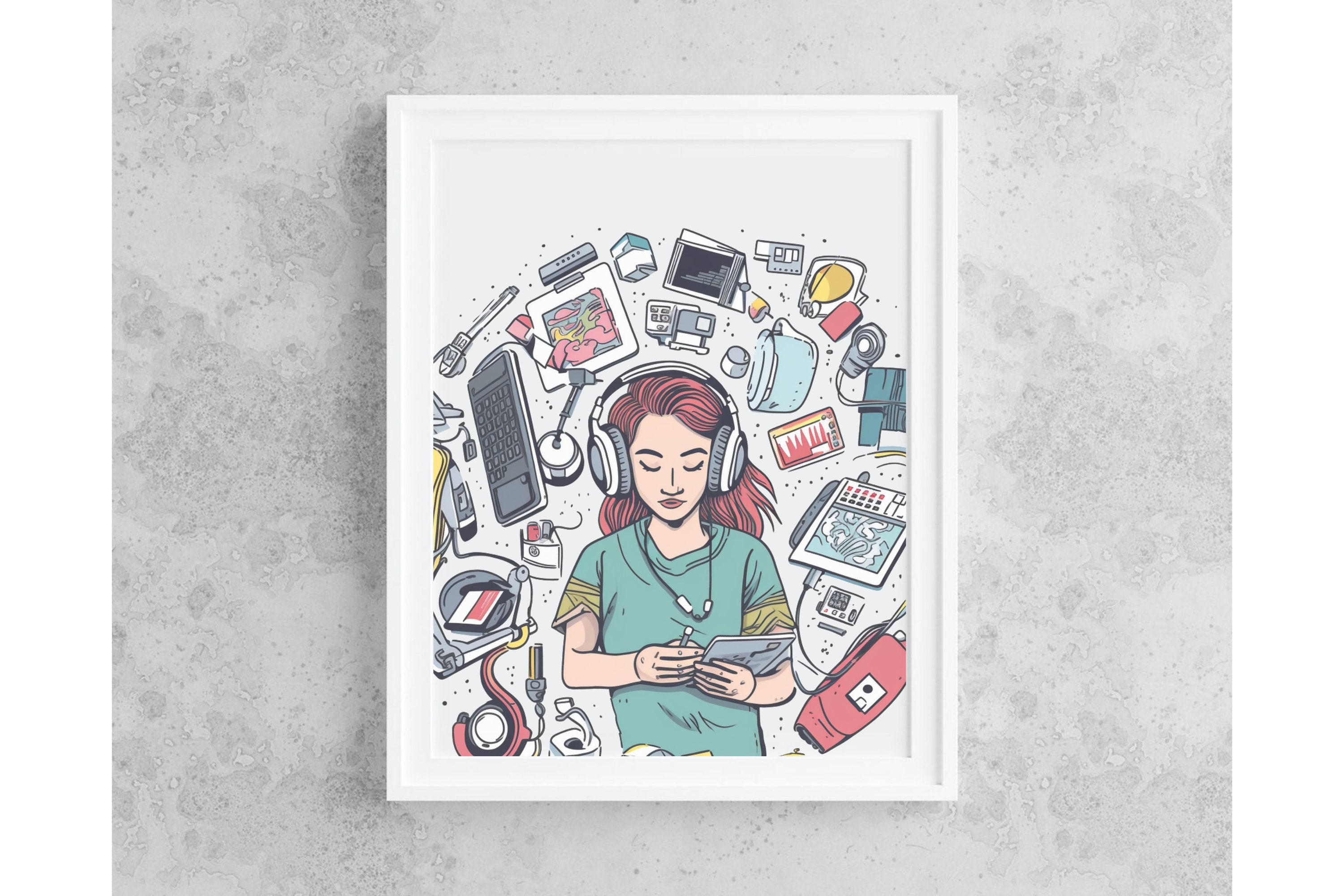 Technology in Society Png Sublimation Design, Digital Life, Information ...