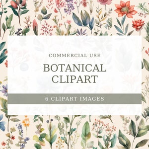 Watercolor Botanical Clipart, Flower Clipart, Wedding Clipart, Spring ...