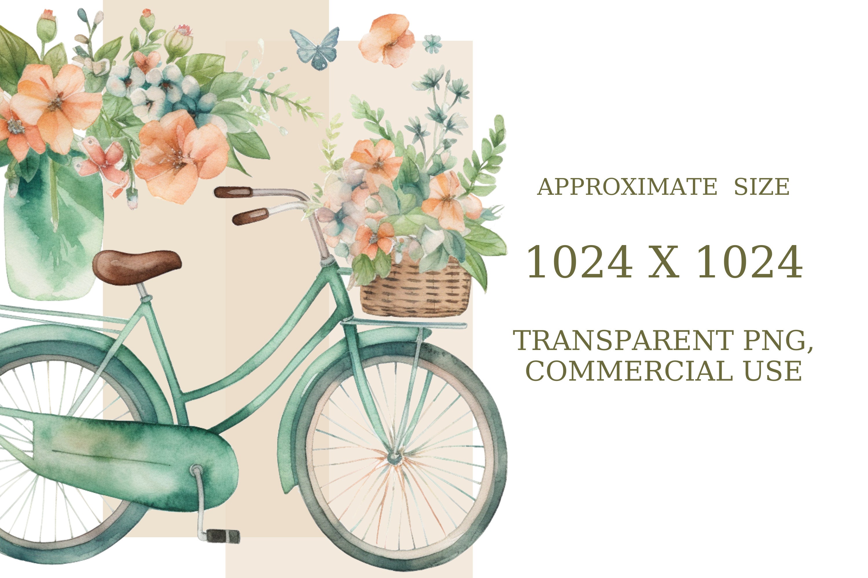 Watercolor Spring Clip Art Bundle, Floral Clip Art Springtime Graphics ...