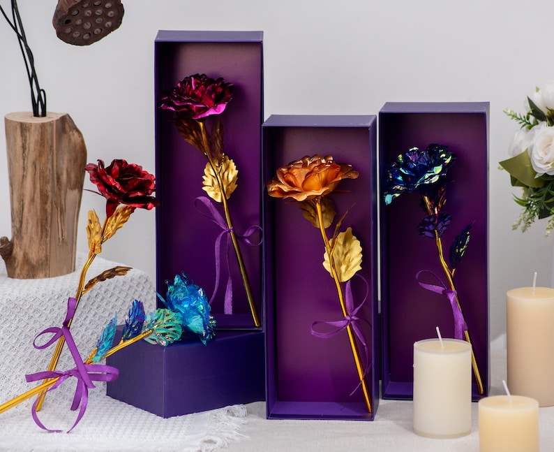 Personalized Rose Flower Gifts for Her,anniversary Gifts for Girlfriend ...