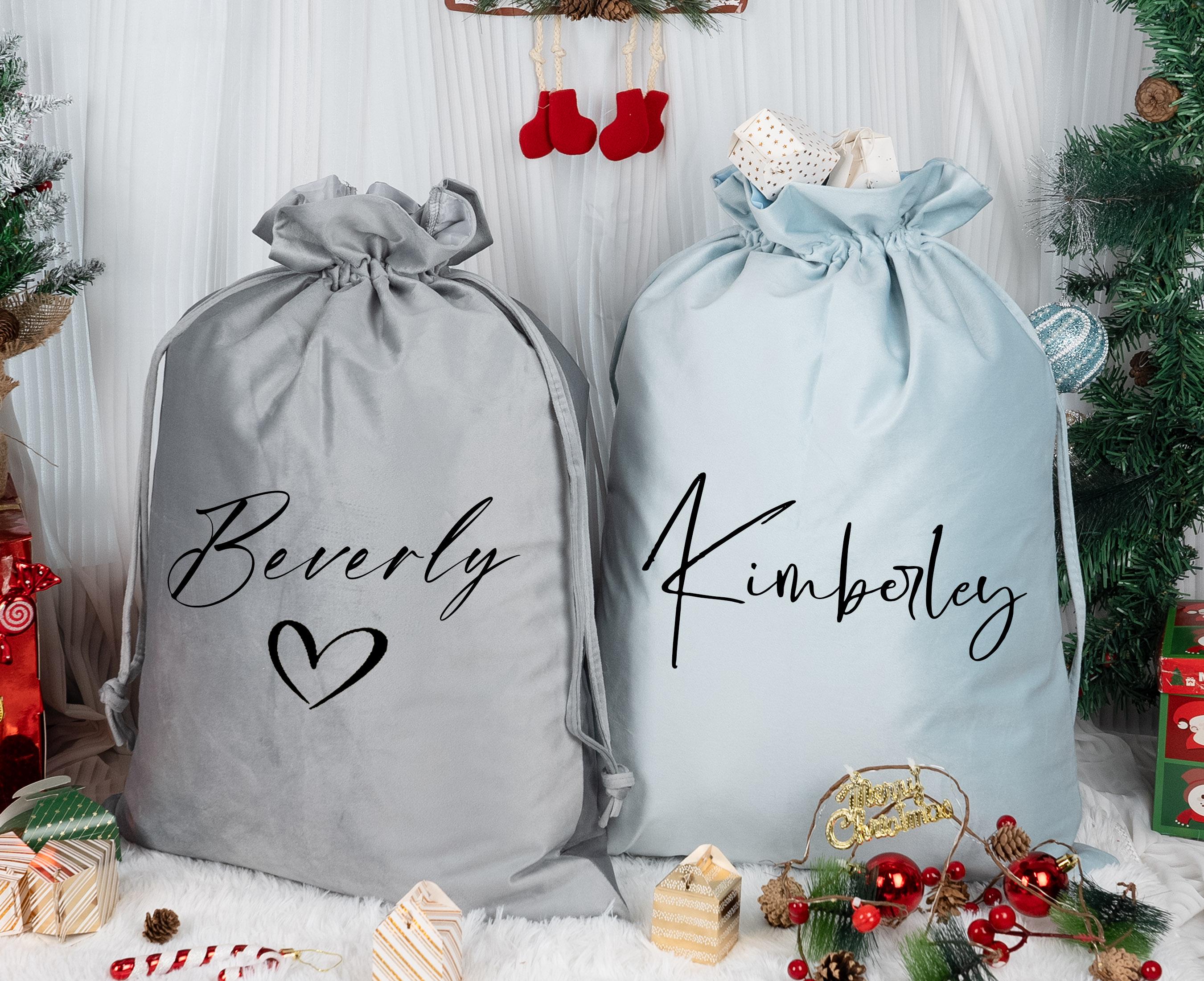 Custom Large Santa Sack With Name,personalized Christmas Party Gift Bag ...