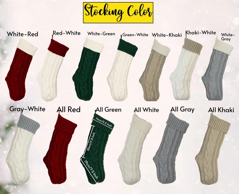 Personalized Christmas Stocking With Name,2025 Embroidered Family ...