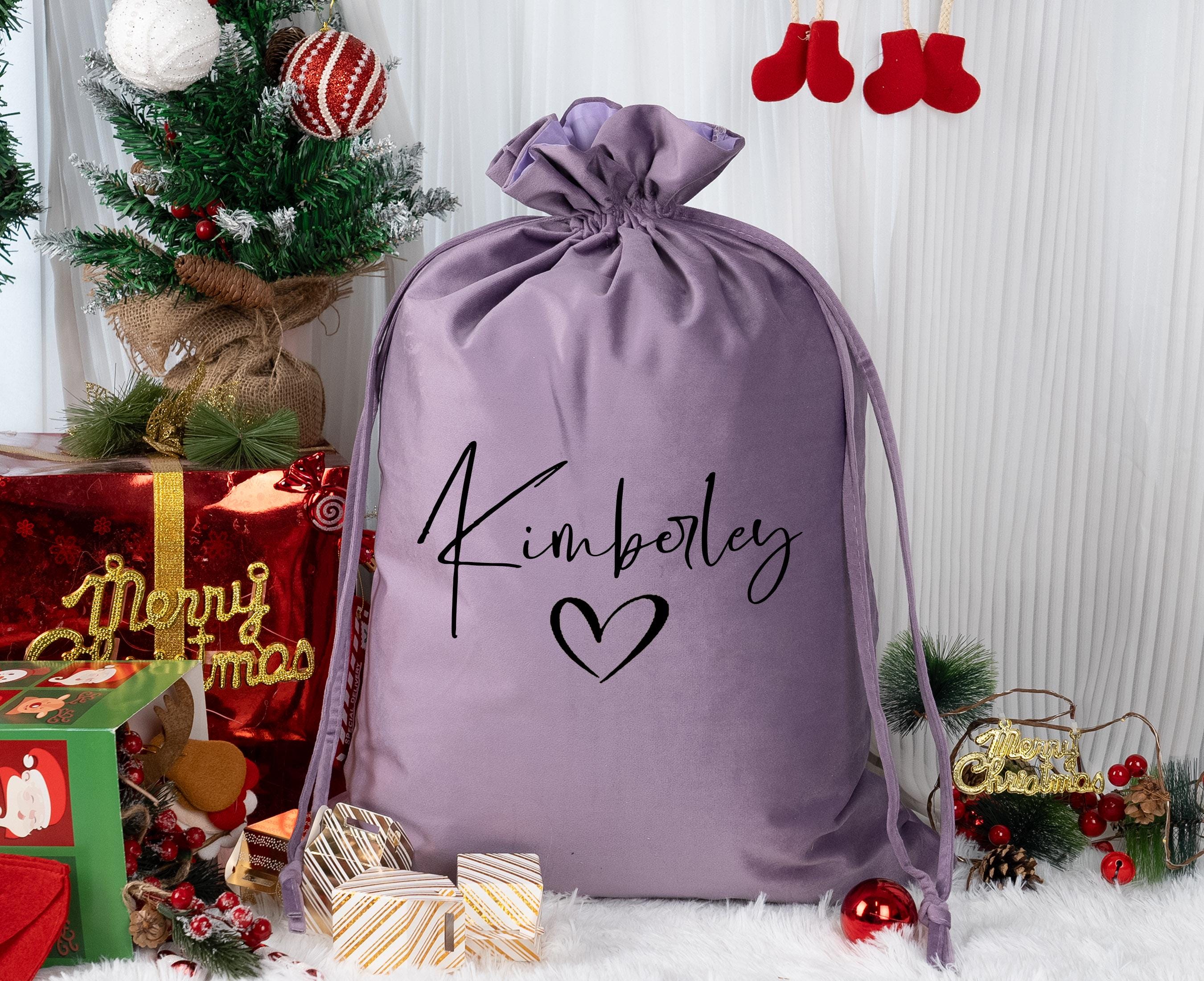 Custom Large Santa Sack With Name,personalized Christmas Party Gift Bag ...