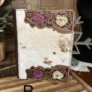 Cowhide Portfolio | Custom Branded Hand Tooled Leather & Cowhide Folder ...