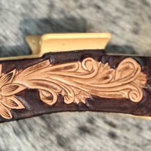 Hand Tooled Leather Hair Clip | Western Claw Clip | Western Hair ...