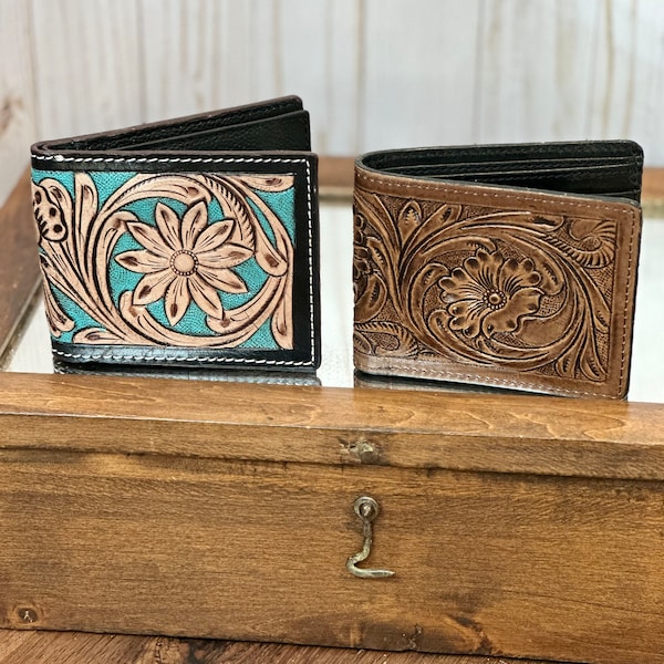 Hand Tooled Wallet - Etsy