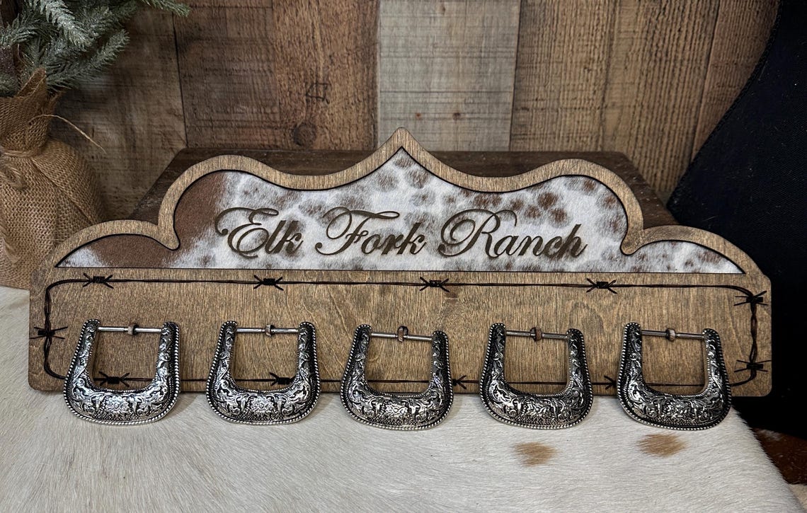 Wild Rag Scarf Display | Handcrafted Customized With Genuine Cowhide ...