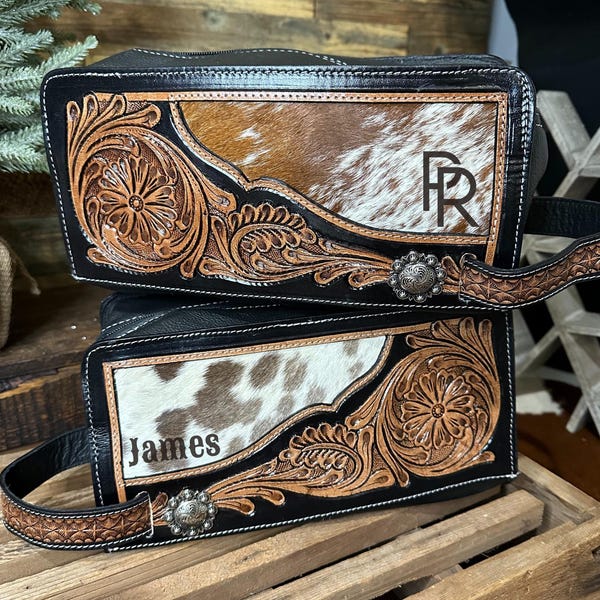 Mens Cowhide Leather Bag - Etsy