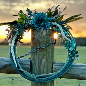 Floral & Rope Wreath Western Bedroom Decor Wedding Ceremony Decor ...
