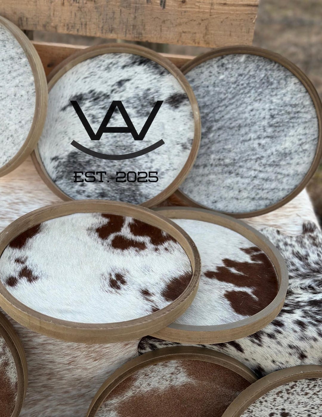 Wedding Ceremony Branding Cowhide Framed Sign | Fully Customizable ...