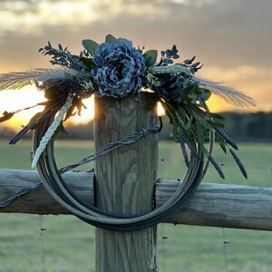 Floral & Rope Wreath Western Bedroom Decor Wedding Ceremony Decor ...