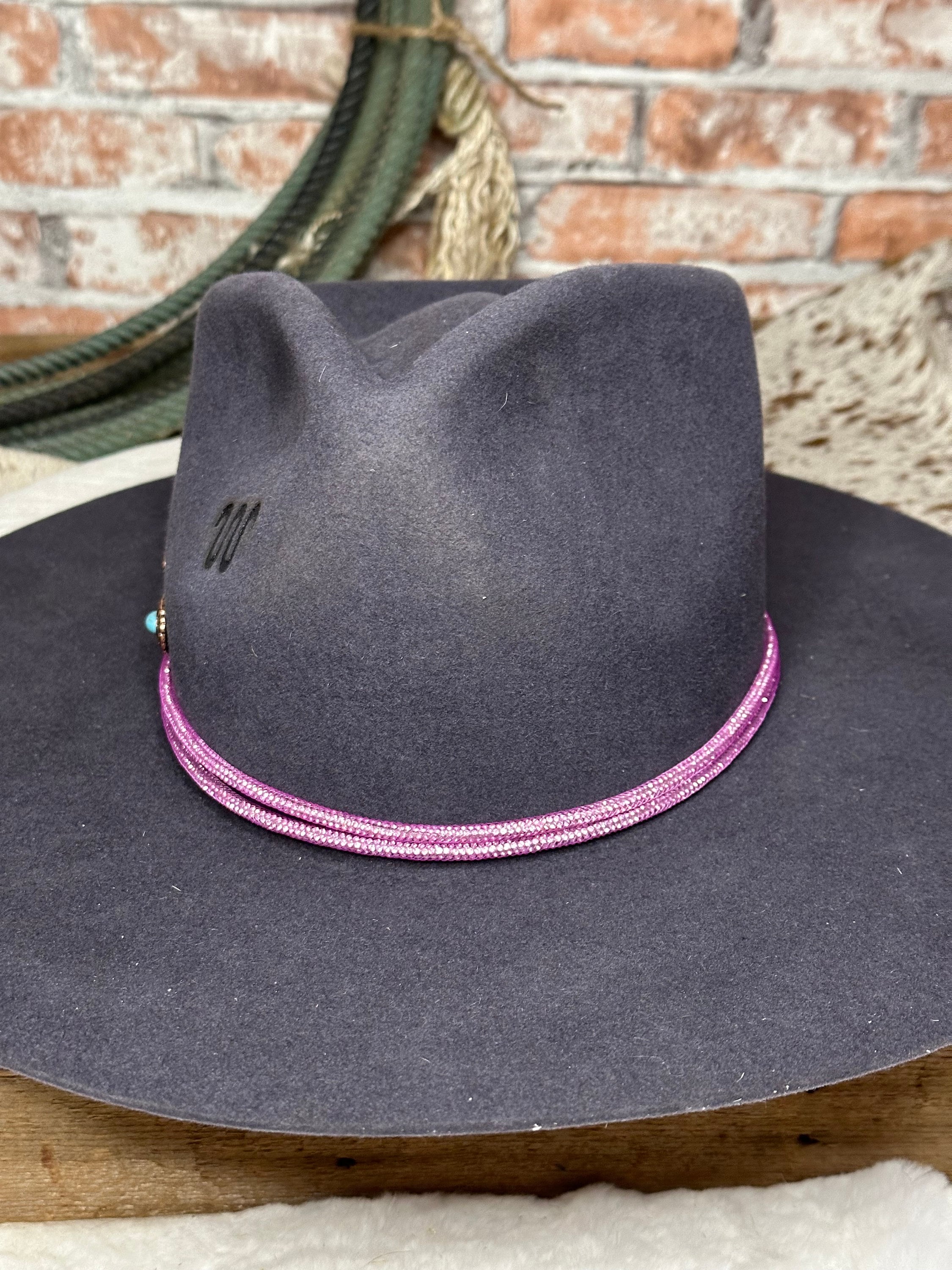 Hat Band | Sparkly Hat Band | NFR Shimmer Hat Band | Silver, Pink ...