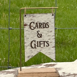 Wedding "cards & Gifts" Sign |custom Cowhide Branded Sign ...