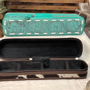 Hair Tool Travel Case Cowhide and Leather Hot Iron Travel Case Curling ...